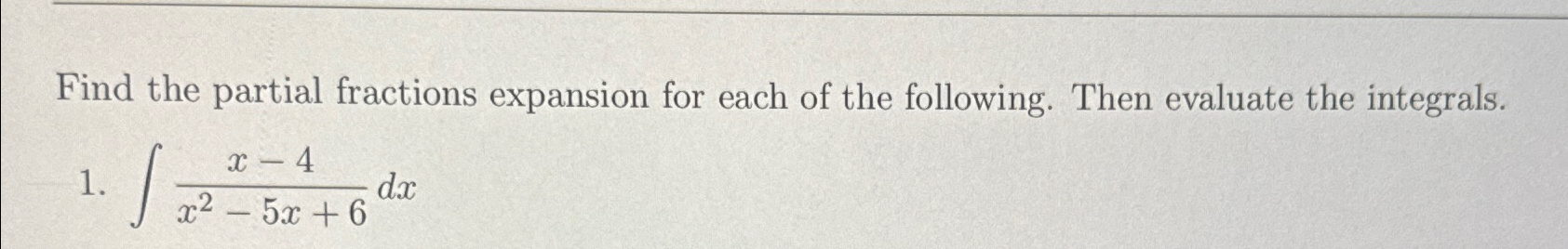 Solved Find the partial fractions expansion for each of the | Chegg.com