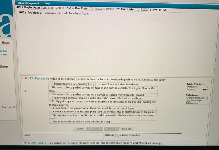 Solved Class Management | Help HW 6 Begin Date: 9/21/2020 | Chegg.com