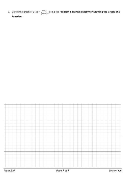 Solved 2. Sketch the graph of f(x)=2π+cos(x)sin(x) using the | Chegg.com