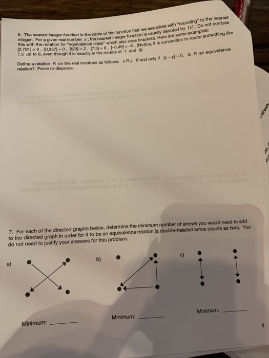 Solved name of the function that we associate with rounding | Chegg.com