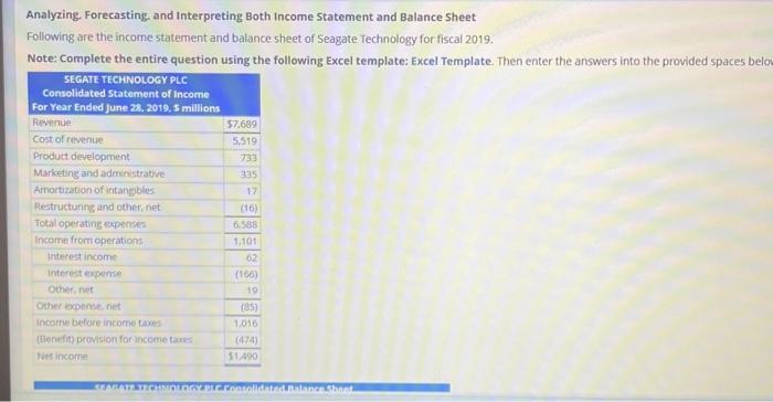 Solved Analyzing. Forecasting, and Interpreting Both income | Chegg.com