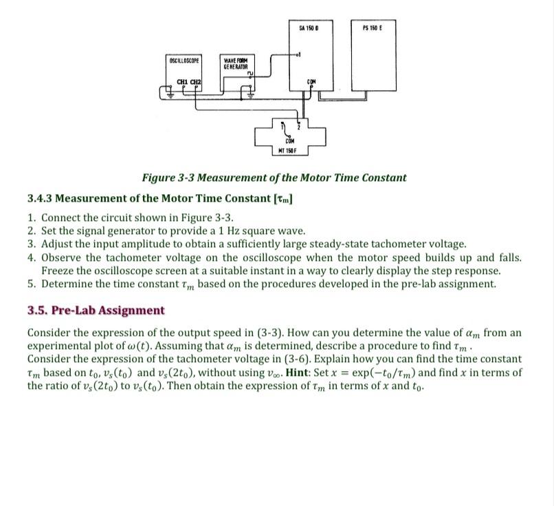 Solved Figure 3-3 ﻿Measurement of the Motor Time | Chegg.com