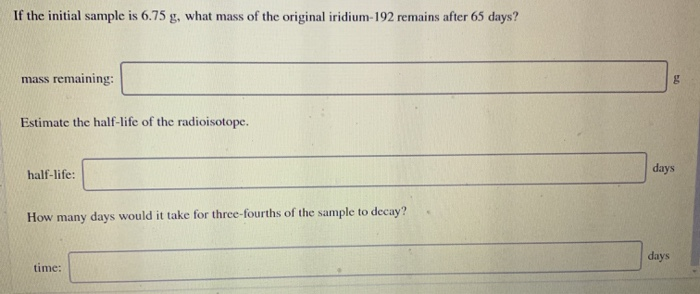 Solved Iridium-192 is one radioisotope used in | Chegg.com