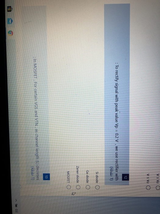 Solved VV2 V s V2 O 12 : To rectify signal with peak value | Chegg.com