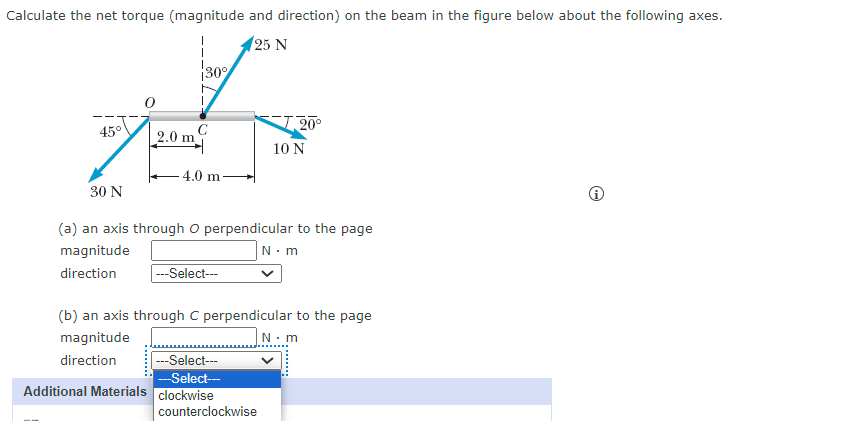 Solved Calculate the net torque (magnitude and direction) | Chegg.com