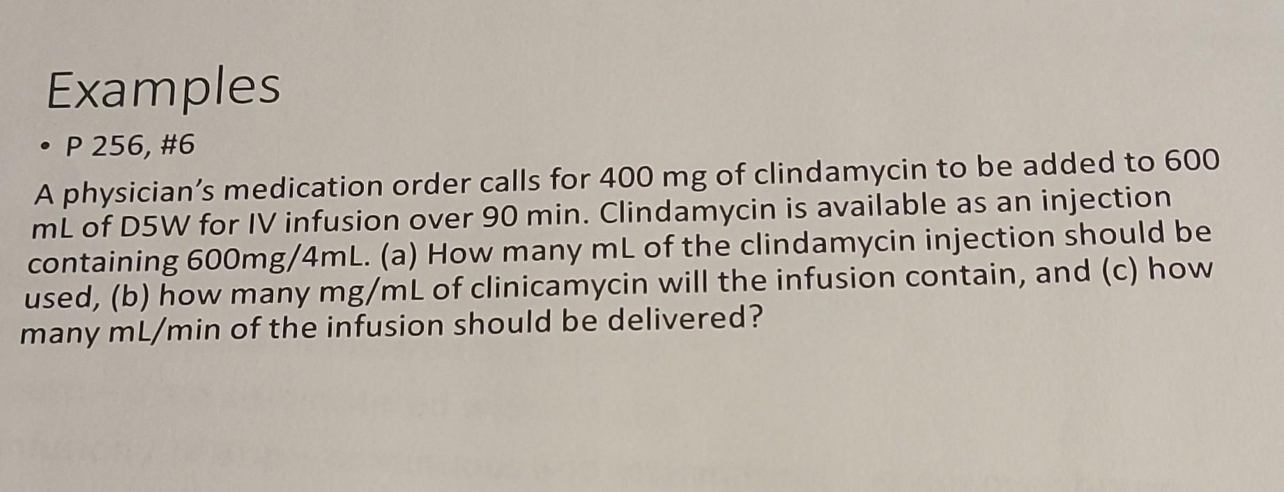 Solved Examples - P 256, \#4 If 10mg of a drug is added to a | Chegg.com
