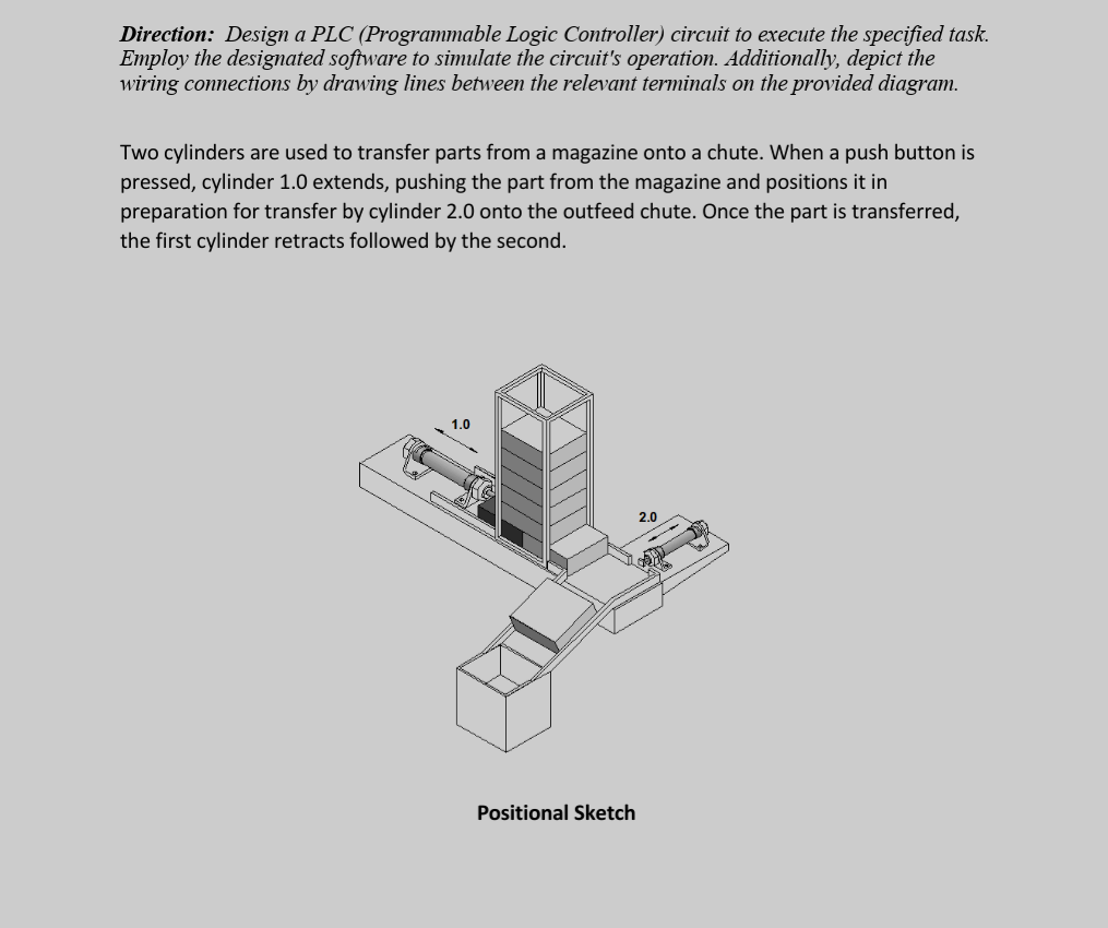Solved Direction: Design a PLC (Programmable Logic | Chegg.com