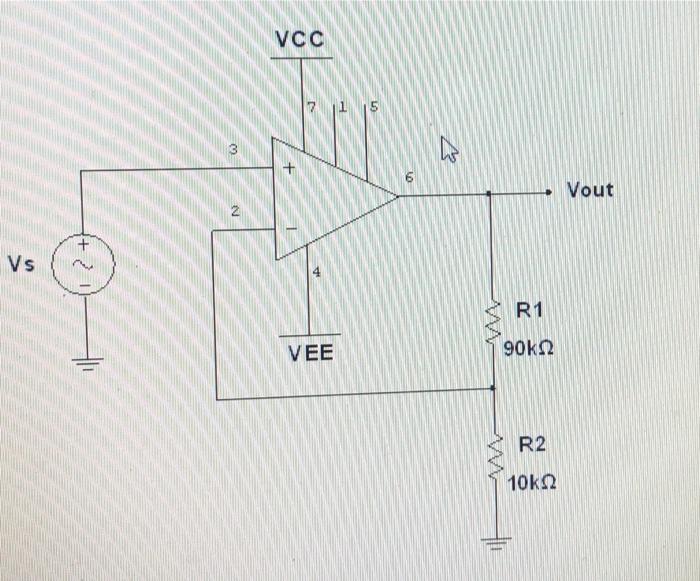 Solved In the following circuit, the amplifier parameters, | Chegg.com