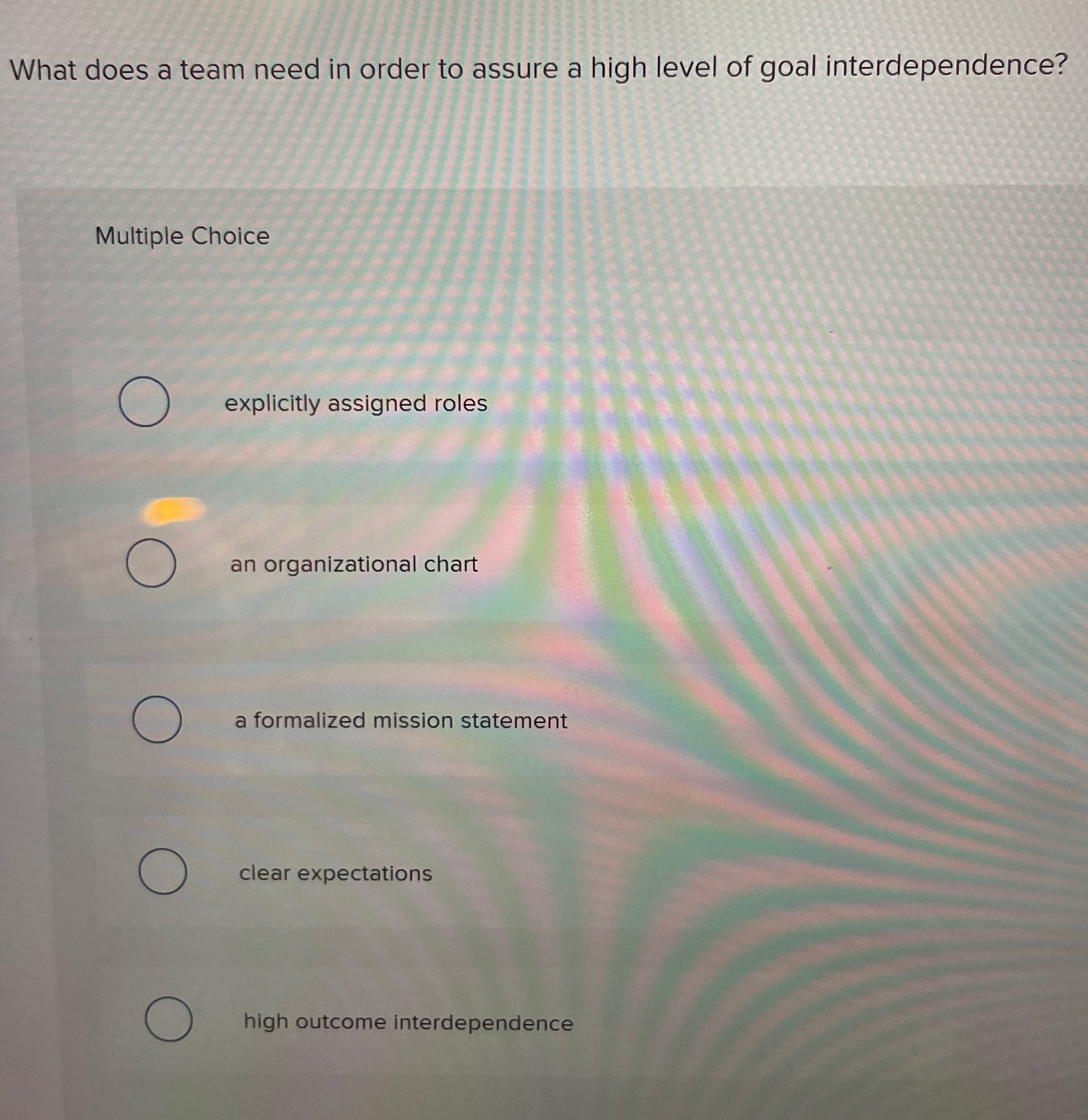 Solved What does a team need in order to assure a high level | Chegg.com