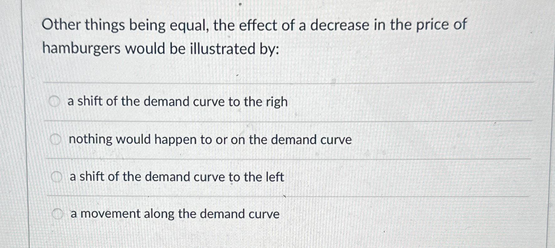 Solved Other things being equal, the effect of a decrease in | Chegg.com