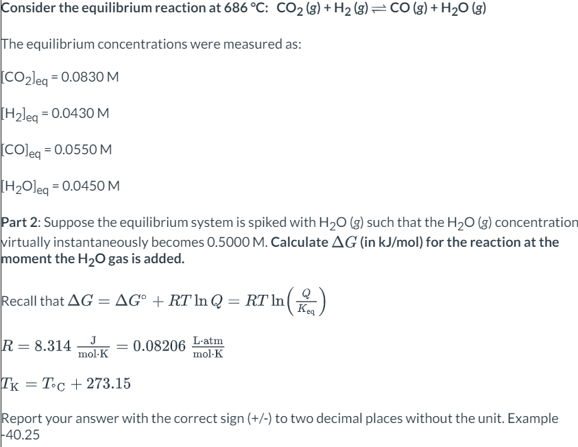Solved Consider the equilibrium reaction at | Chegg.com