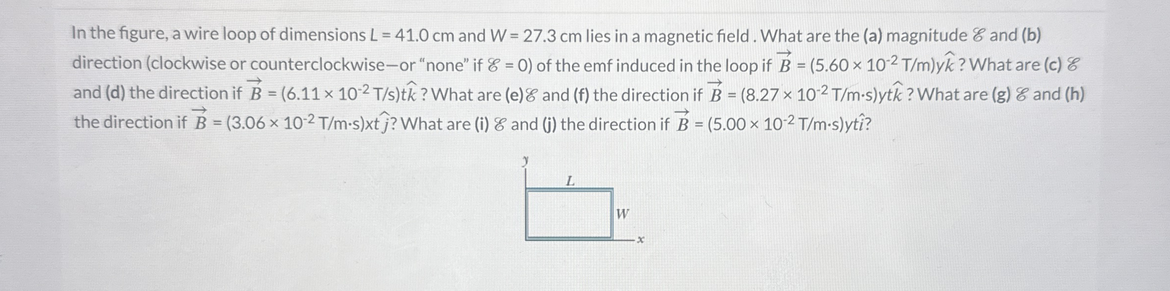 Solved In the figure, a wire loop of dimensions L=41.0cm | Chegg.com