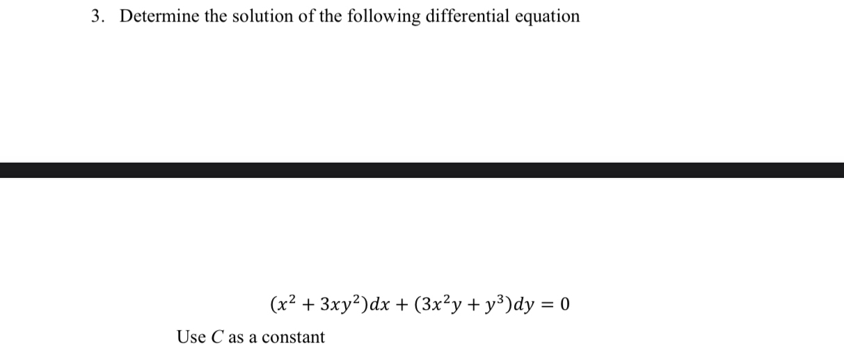 Solved Determine the solution of the following differential | Chegg.com