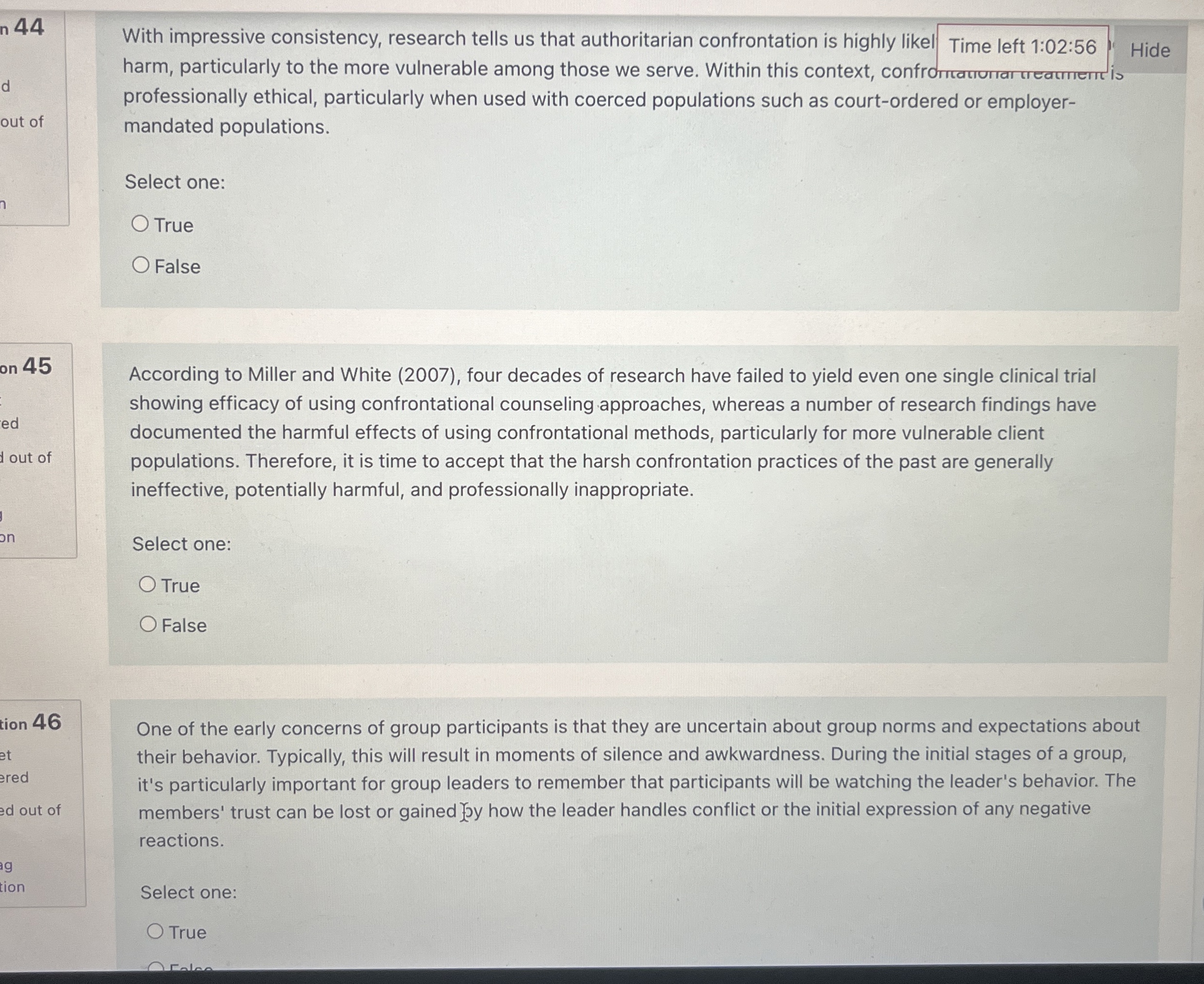 Solved 44With impressive consistency, research tells us that | Chegg.com