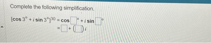 Solved Complete the following simplification. | Chegg.com