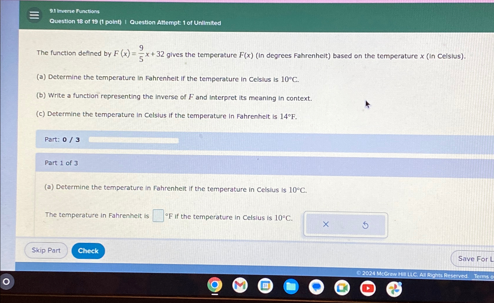 Solved 91 ﻿Inverse FunctionsQuestion 18 ﻿of 19 (1 ﻿point) ﻿I | Chegg.com