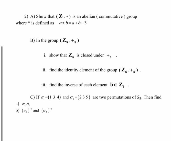 Solved 1) A) The matrices A, B and C are given below in | Chegg.com