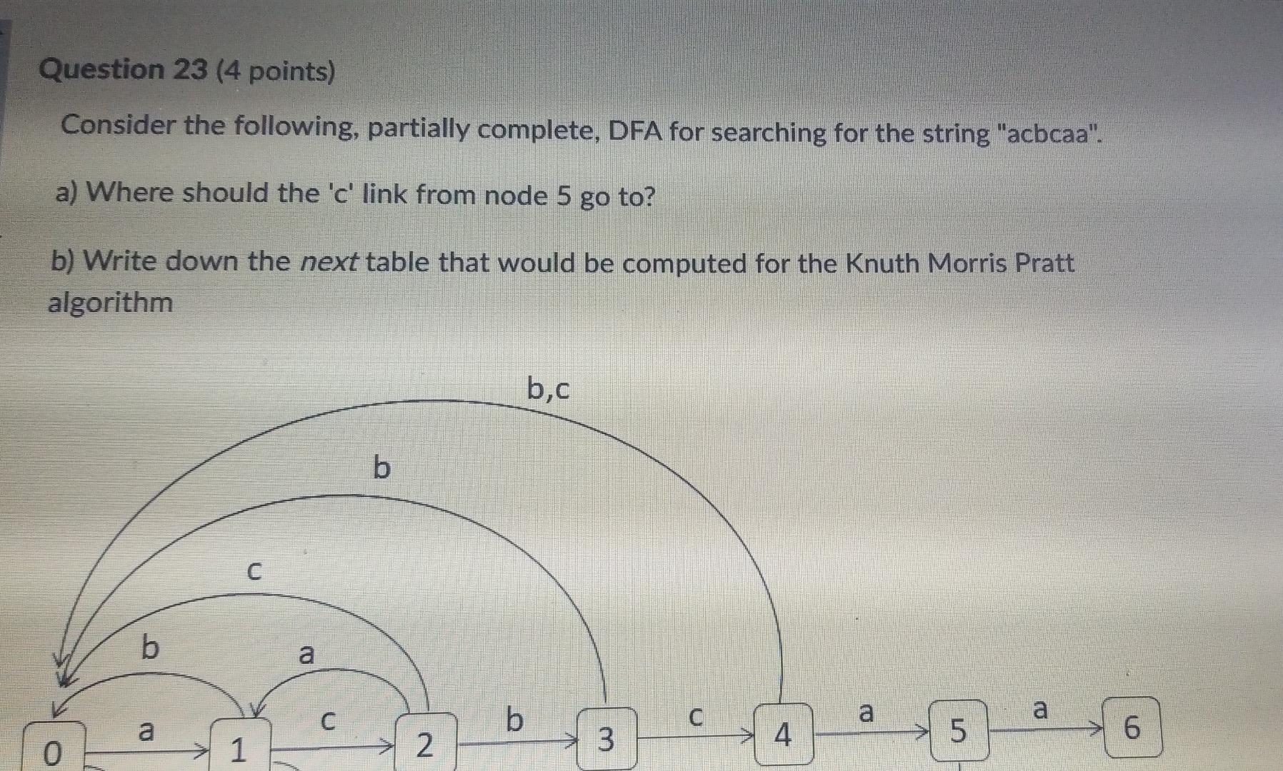 Solved Question 23 (4 points) Consider the following, | Chegg.com
