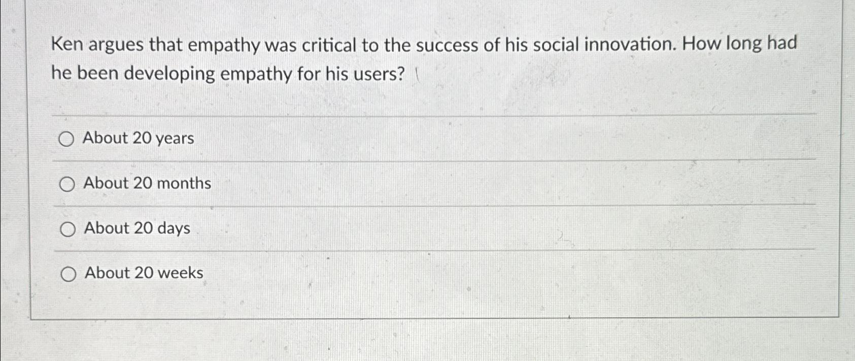 Solved Ken argues that empathy was critical to the success | Chegg.com