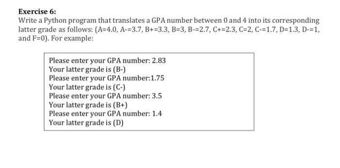 Solved Exercise 6 Write A Python Program That Translates A 4813