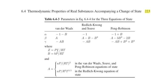 2. ( 8 pts.) Use the Generalized Peng-Robinson (PR) | Chegg.com