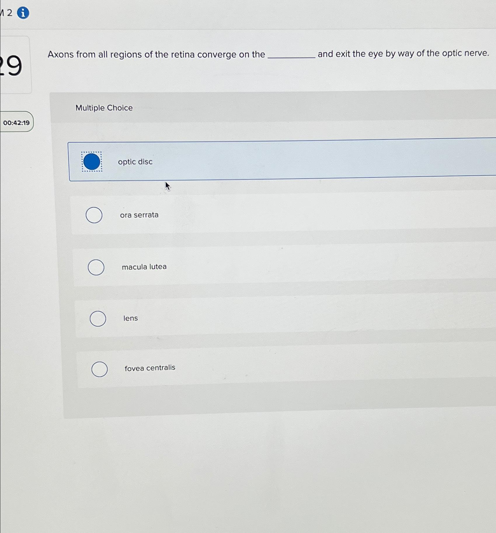 Solved 12 ﻿iAxons from all regions of the retina converge on | Chegg.com