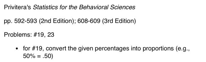 Solved Privitera's Statistics for the Behavioral Sciences | Chegg.com