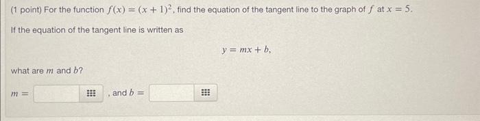 Solved (1 point) For the function f(x)=9x2+2, find the | Chegg.com