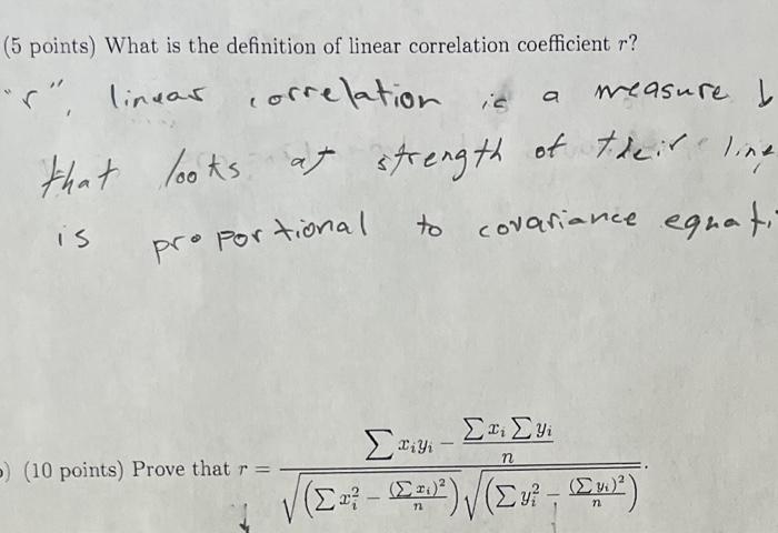 Solved (5 points) What is the definition of linear | Chegg.com