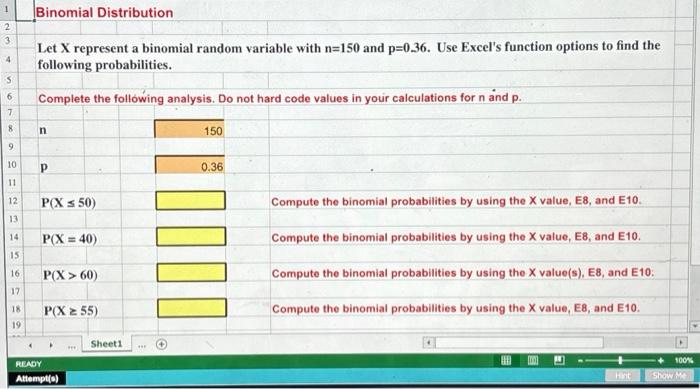 Solved Let X represent a binomial random variable with n=150 | Chegg.com