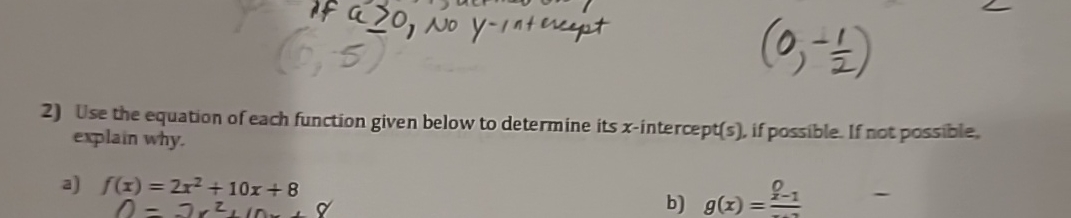Solved Use the equation of each function given below to | Chegg.com