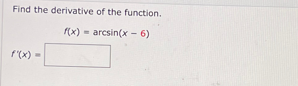 Solved Find the derivative of the | Chegg.com