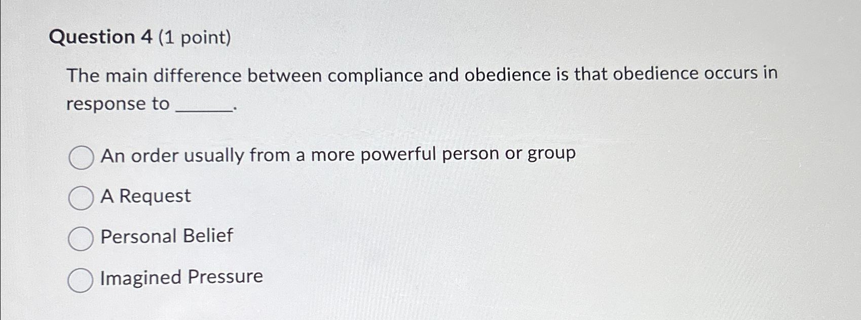Solved Question 4 (1 ﻿point)The main difference between | Chegg.com