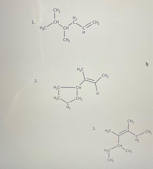 Solved Provide a correct name for each molecule. Include | Chegg.com