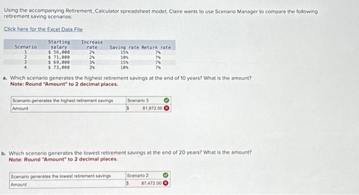 Using the accompanying Retirement Calculator | Chegg.com