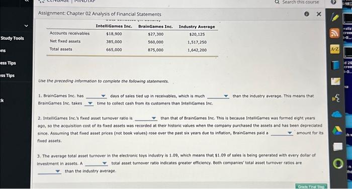 Solved Assignment: Chapter 02 Analysis of Financial | Chegg.com