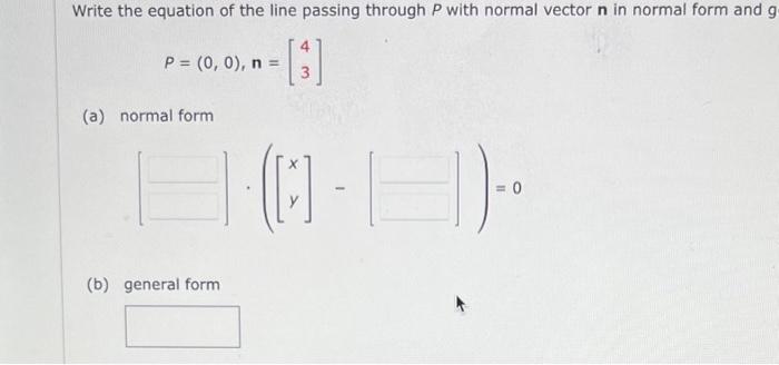 Solved Write The Equation Of The Line Passing Through P With