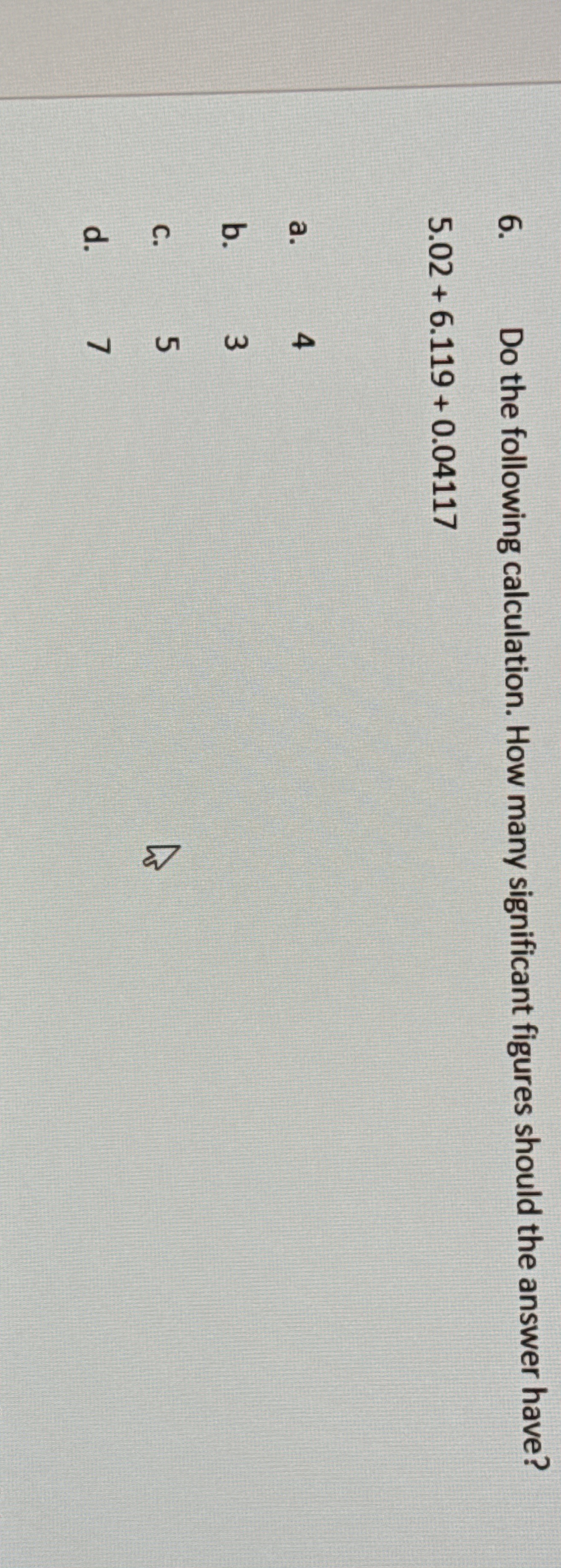 Solved Do the following calculation. How many significant | Chegg.com