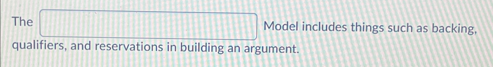 Solved The Model includes things such as backing, | Chegg.com