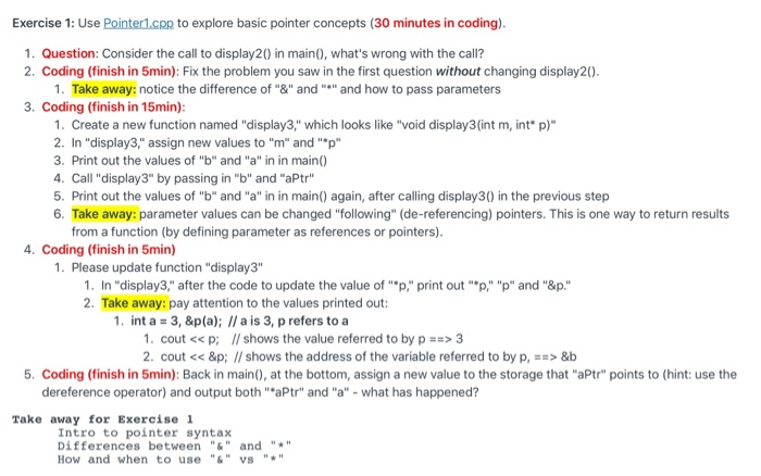 Solved /* * Pointer1.cpp * * Created by Rob Nash * * | Chegg.com