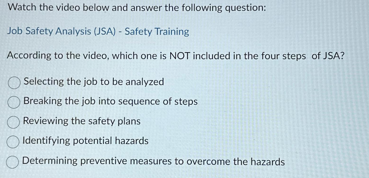 Solved Watch the video below and answer the following | Chegg.com