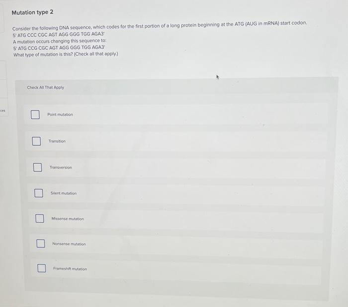 Solved Consider the following DNA sequence, which codes for | Chegg.com
