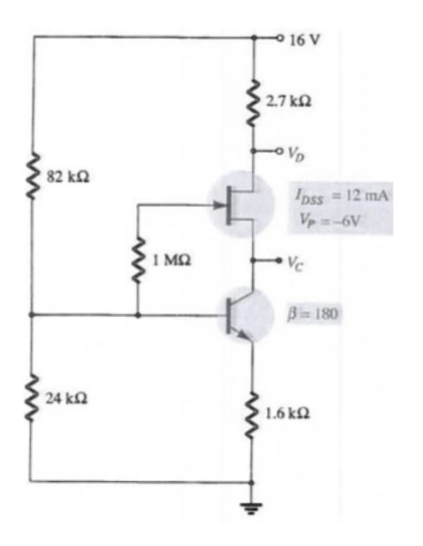 Solved Determine the levels of VD and VC for the following | Chegg.com