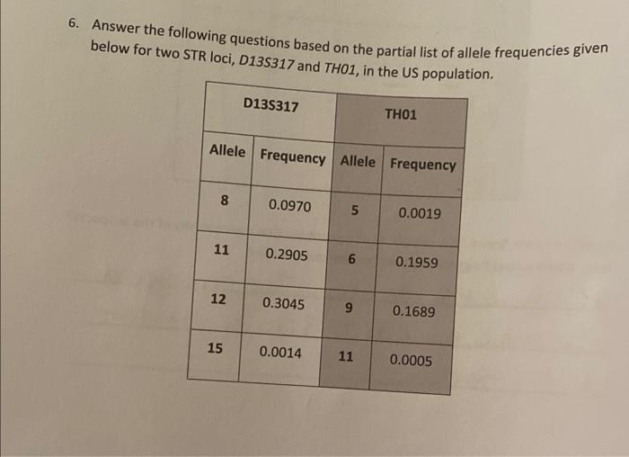 Solved c. As more STR loci are included in DNA profiling | Chegg.com