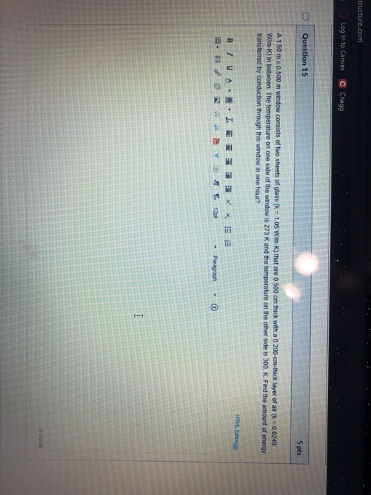 Solved tructure.com Log In to Canvas C Chegg Question 15 5 | Chegg.com