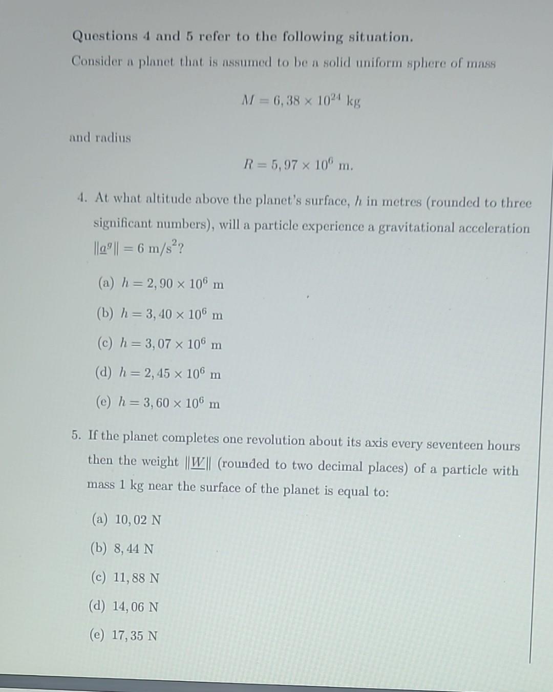 Solved Questions 4 and 5 refor to the following situation. | Chegg.com