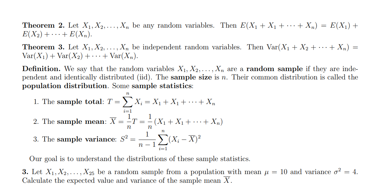 Theorem 2. ﻿Let x1,x2,dots,xn ﻿be any random | Chegg.com