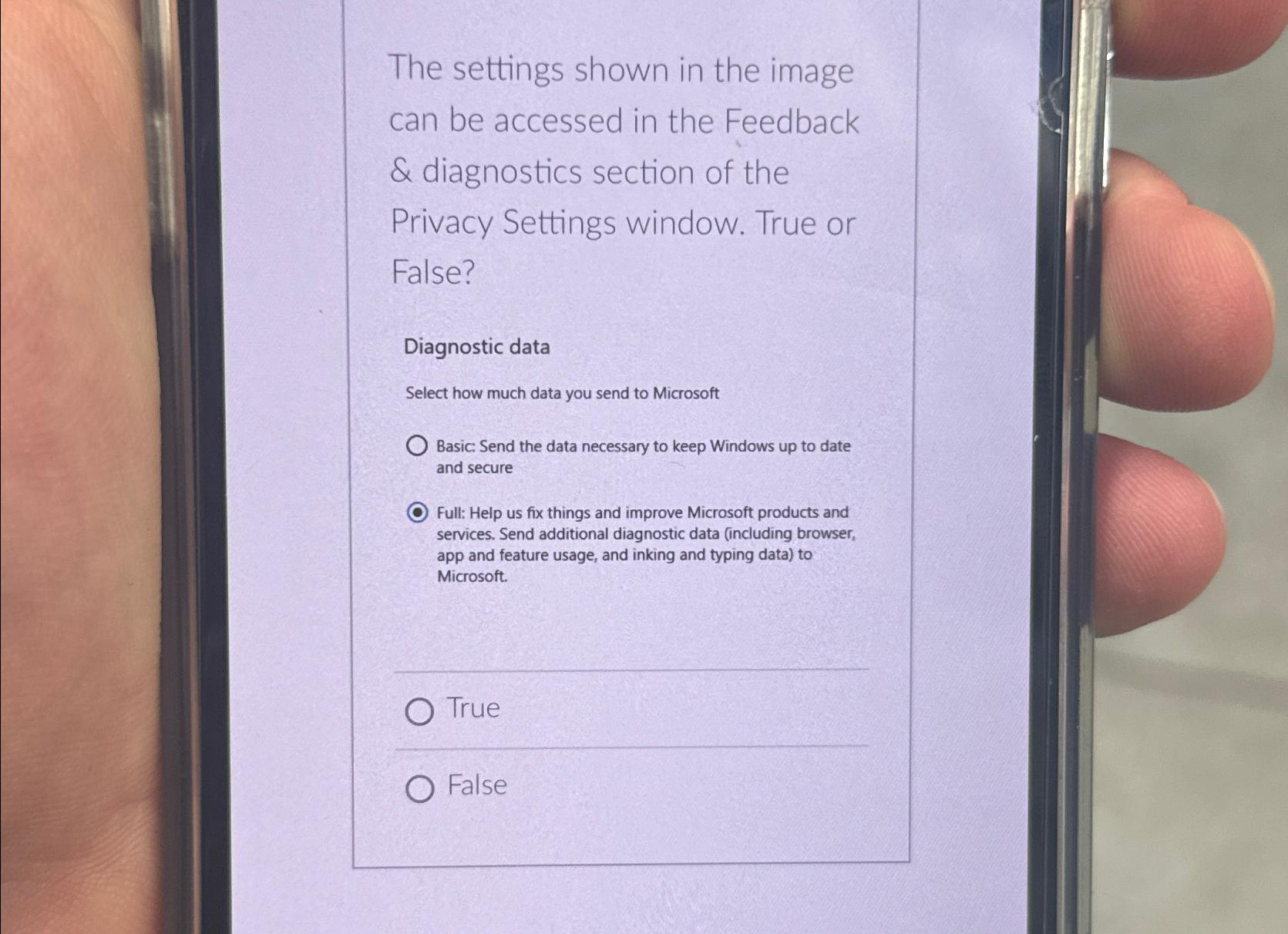 Solved The settings shown in the image can be accessed in | Chegg.com