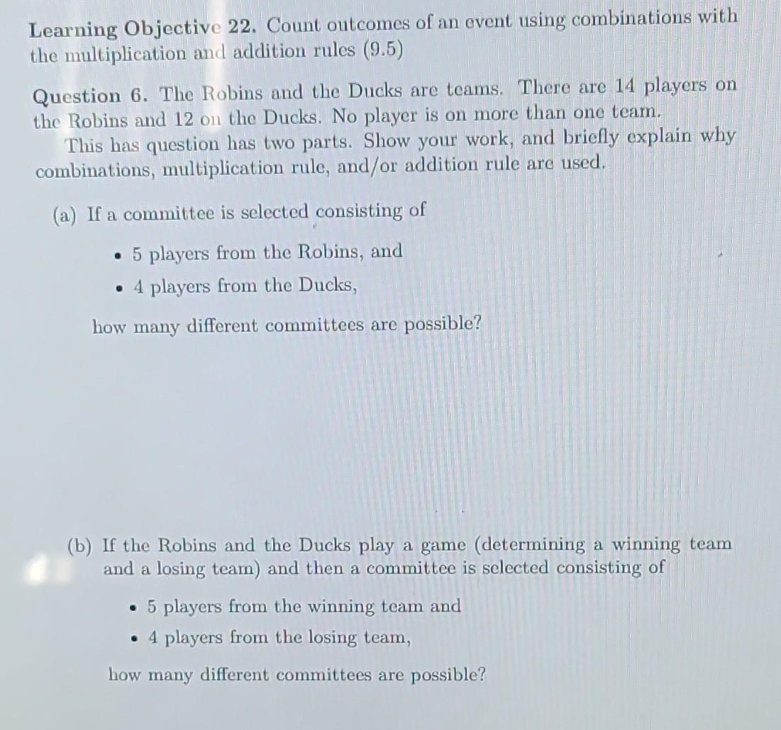 Solved Learning Objective 22. Count outcomes of an event | Chegg.com