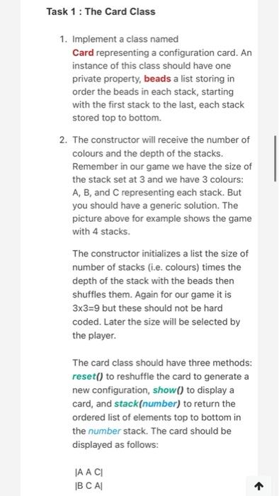 Solved Task 1: The Card Class 1. Implement a class named | Chegg.com